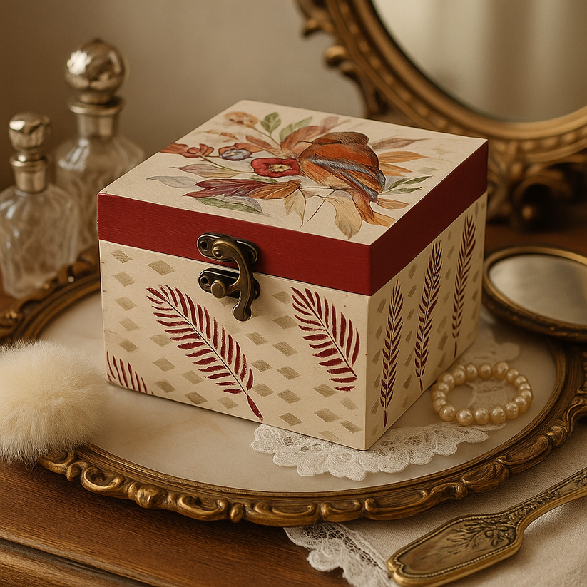 Crimson Leaf & Bird Jewelry Box – Seema Seth Designs